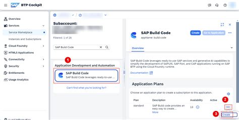 Create An SAP Build Code Standard Application Subscription SAP Tutorials