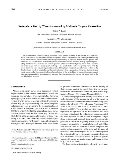Pdf Stratospheric Gravity Waves Generated By Multiscale Tropical