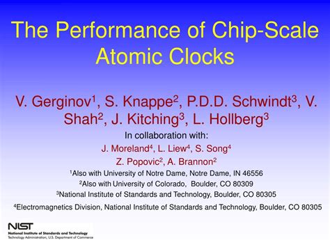 Ppt The Performance Of Chip Scale Atomic Clocks Powerpoint