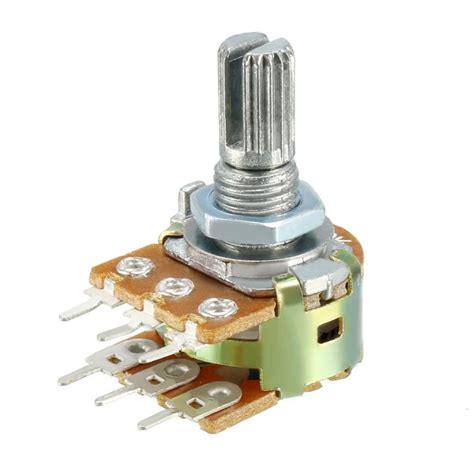 Wh148 6 ขา Vr 2 ชั้น วอลลุ่ม ตัวต้านทานปรับค่าได้ 1k 2k 5k 10k 20k 50k 100k 500k 1m Ohm Variable