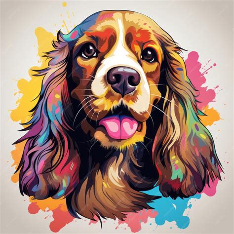 Cuteness Overload Joyful Cartoon Cocker Spaniel Design In Vibrant
