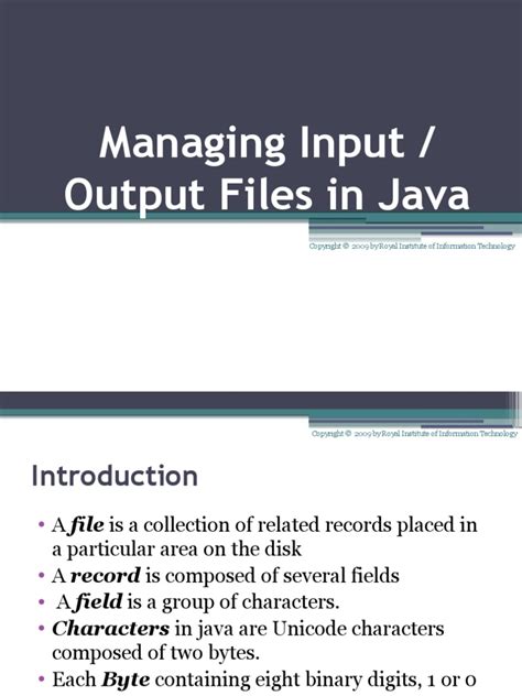 managing input output files in java pdf computer data class
