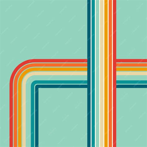 Premium Vector Retro Vintage 70s Style Stripes Background Poster Lines Shapes Vector Design