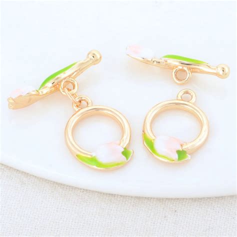 Badu Bg 18 21 5 мм 14 каратово златно покритие от месингова гривна с цветя O превключващи се