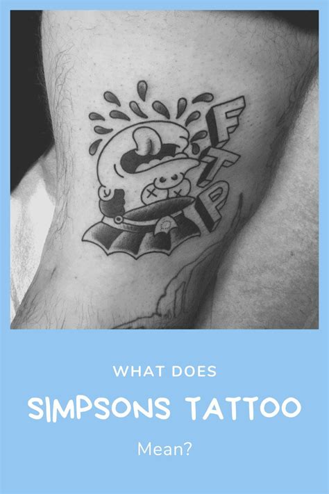 Showcase Your Love For Simpsons Tattoo Meanings Tattooswin