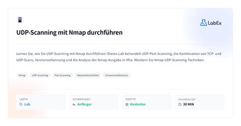 Udp Scanning Mit Nmap Durchführen Labex