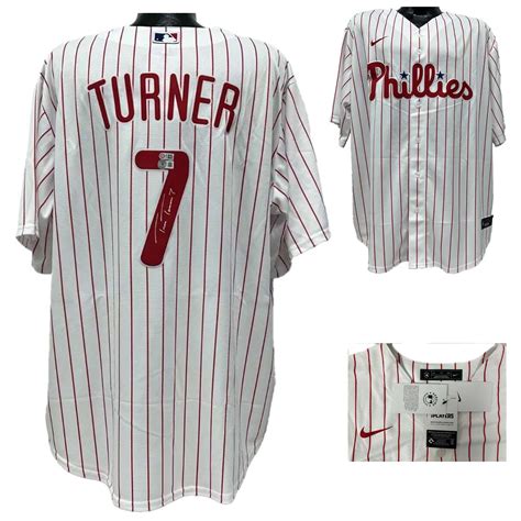 Trea Turner Signed Authentic Jersey Phillies Nike Pinstripe Silver