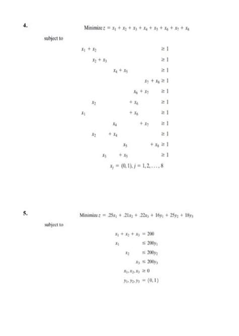 Solved Solve The Following Ilp Using Lindolingo Software