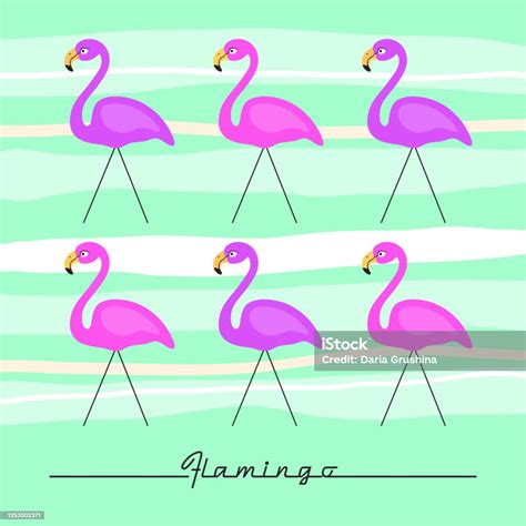 복고풍 손 그린 핑크 플라밍고 카드 벡터 일러스트 배경입니다 패션 프린트 개체 그룹에 대한 스톡 벡터 아트 및 기타 이미지 개체 그룹 고풍스런 꽃 식물 Istock