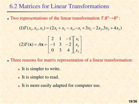 Chapter 6 Linear Transformations Ppt Download