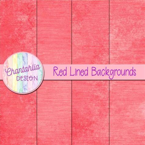 Free Digital Papers Featuring Red Lined Designs