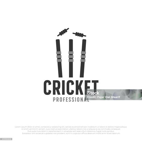 크리켓 요소 로고 템플릿 미니멀리스트 크리켓 박쥐 실루엣 벡터 디자인 일러스트 레이 션 Championship에 대한 스톡 벡터 아트 및 기타 이미지