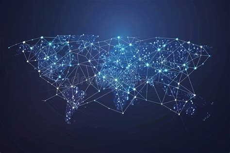 A Map Of The United States Created Using A Network Of Connected Lines