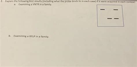 Solved Explain The Following Blot Results Including What