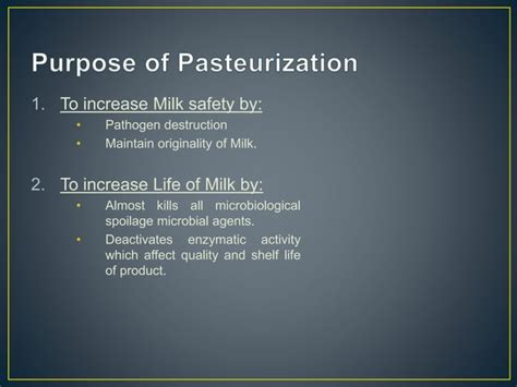 Dairy Pasteurization Process Pptx