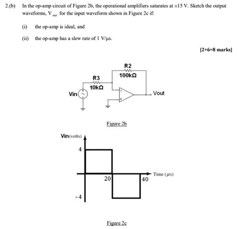Hello Pls Answer Asap Thank You In The Op Amp Circuit Of Figure 2b The Operational Amplifiers