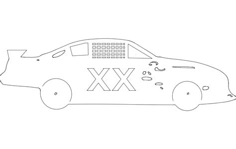 Nascar Vehicle Dxf File Vectors File