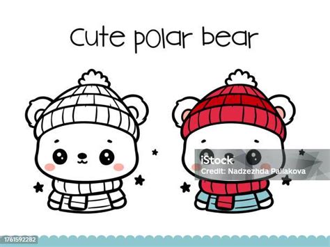 아이들을 위한 귀여운 북극곰 색칠 공부 페이지 벡터 일러스트 레이 션 0명에 대한 스톡 벡터 아트 및 기타 이미지 0명