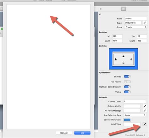 Unable To Edit Weblistbox Header Row Getting Started Xojo Programming Forum
