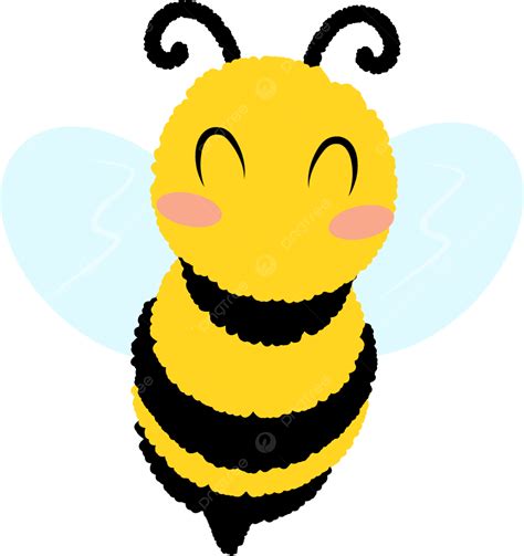 Linda Abeja Obrera Sonriente Pegatina Descarga Gratuita Png Linda