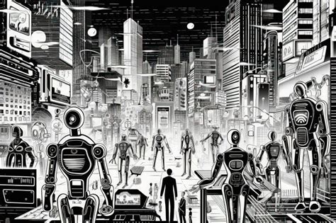 Autonomous Robots And Artificial Intelligence Generative Ai Stock Illustration Illustration