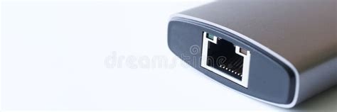 Modern Gadget Or Device With An RJ 45 Socket For Transmitting An Internet Signal Over A Cable