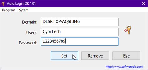 Bypass User Password Prompt On Windows Start • Cyortech