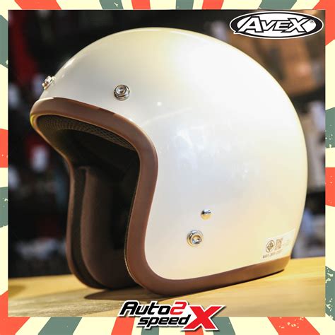 หมวกกันน็อค Avex Lb Classic สีพื้น วินเทจ คลาสสิค สไตล์คาเฟ่ เรโทร ราคาถูก Shopee Thailand