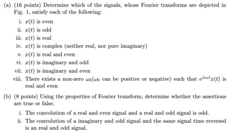 Solved A Points Determine Which Of The Signals Whose Chegg