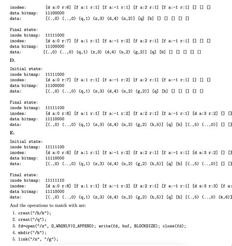 A 5 Marks File System Consider The Following