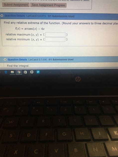Solved Find Any Relative Extrema Of The Function Round Chegg Com