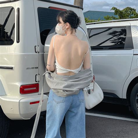 데일리💙11할인캡내장 섹시 뒷 꼬임 백리스 뒷트임 브라 캡나시 크롭 탑 이너 패드 끈 나시 브라탑 브라렛 요가 나시탑 개강룩 데일리룩 3color 에이블리