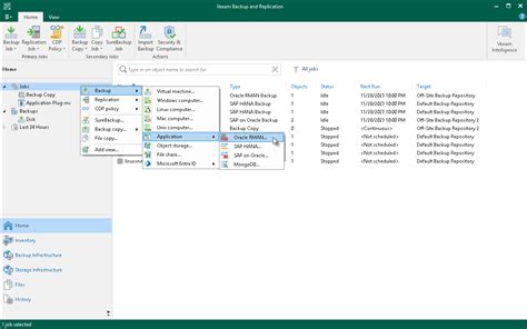 Step 1 Launch New Application Backup Policy Wizard Veeam Plug Ins For Enterprise Applications