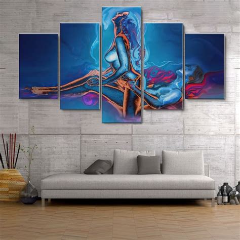 Nude Couple Art Set Etsy