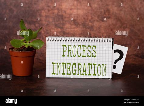 Handwriting Text Process Integration Conceptual Photo Connectivity Of Systems Services And