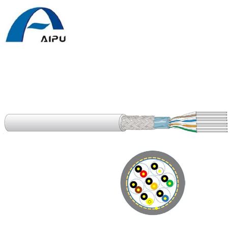 RS232 Cable Flexible Foil Briad Shielded Copper Core Control Signal Cable For Communication