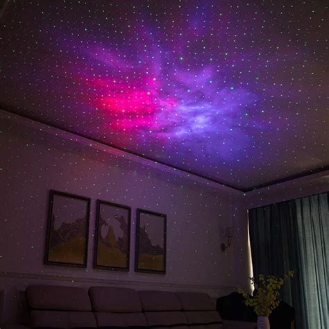 Sharelife 라운드 Rgb 오로라 풀 컬러 Led 혼합 녹색 레이저 별 프로젝터 무대 조명 홈 파티 벽 무드 램프 R