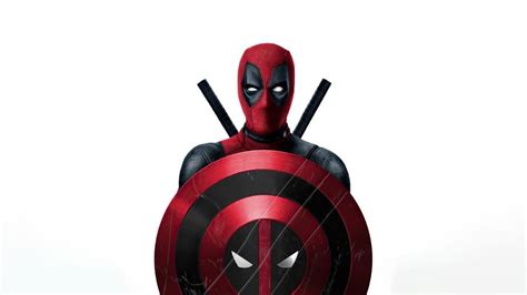 Deadpool With Shield Wallpaper 4k Hd For Iphone And Mobile Phone Id 12860