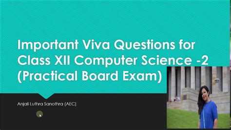 Important Questions For Class Xii Computer Science Viva 2 Score 3030 In Computer Science