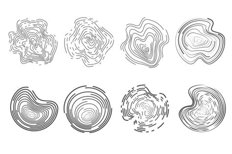 Tree Rings Set Royalty Free Vector Image VectorStock