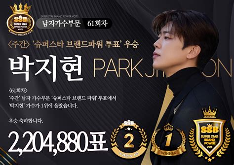 박지현 61회차 남자 가수 부문 슈퍼스타 브랜드파워 투표 1위 슈퍼스타 투표 결과 이수현 기자 톱스타뉴스 엔터가요1위