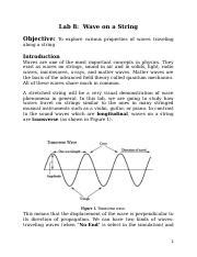 Exploring Properties Of Waves On A String Lab 8 Study Guide Course Hero