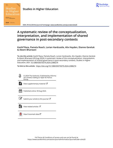 Pdf A Systematic Review Of The Conceptualization Interpretation And