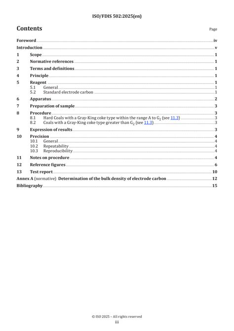 ISO FDIS 502 Hard Coal Determination Of Caking Power Gray King Coke Test