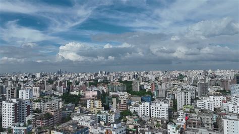 Stunning Aerial View Of Dhaka City Skyline Free Stock Video Footage