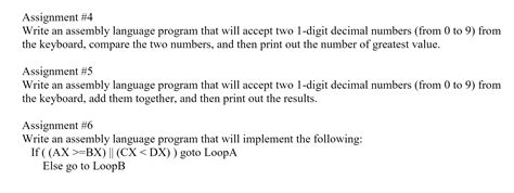 Solved Assignment Write An Assembly Language Program That Chegg