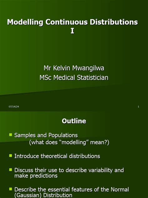 Lecture3 Continuous Probability Distribution I Pdf Probability