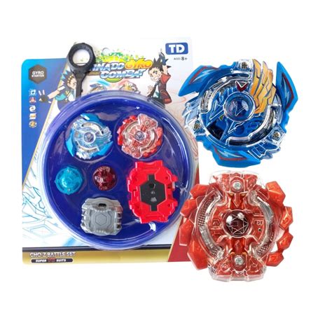 Kit 2 Beyblade Buster 2 Lançadores Arena Valtriek Scalibur
