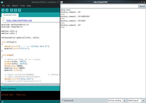 Elecfreaks Bluetooth Shield V12 Not Responding To At Commands From Serial Networking