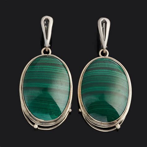 Купить Серьги малахит Конго (биж. сплав, нейзильбер) Доставка по всему ...